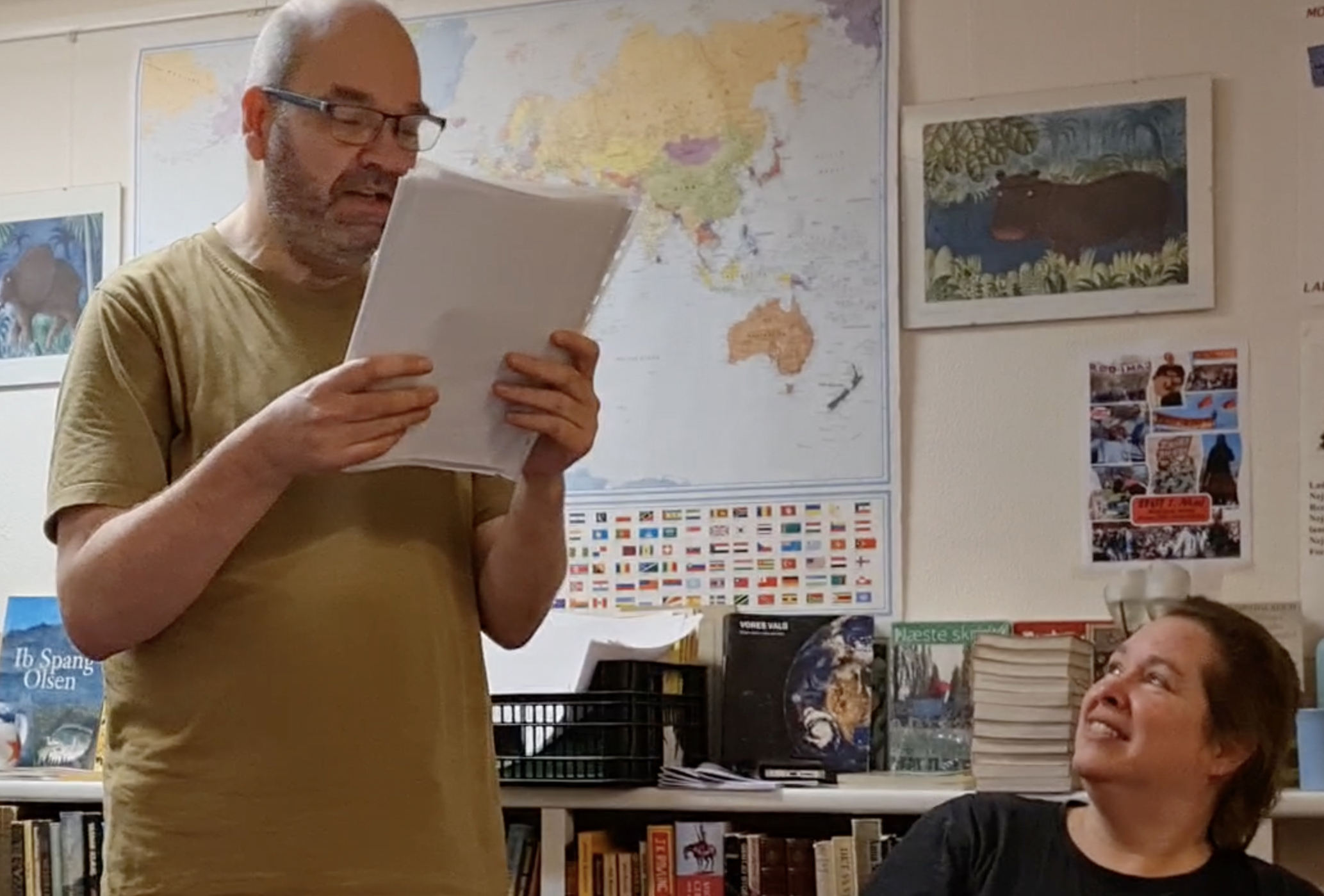 Martsje de Jong og Tomas Dalgaard læste digte op i Oktober Bogbutik i Århus | KPnet